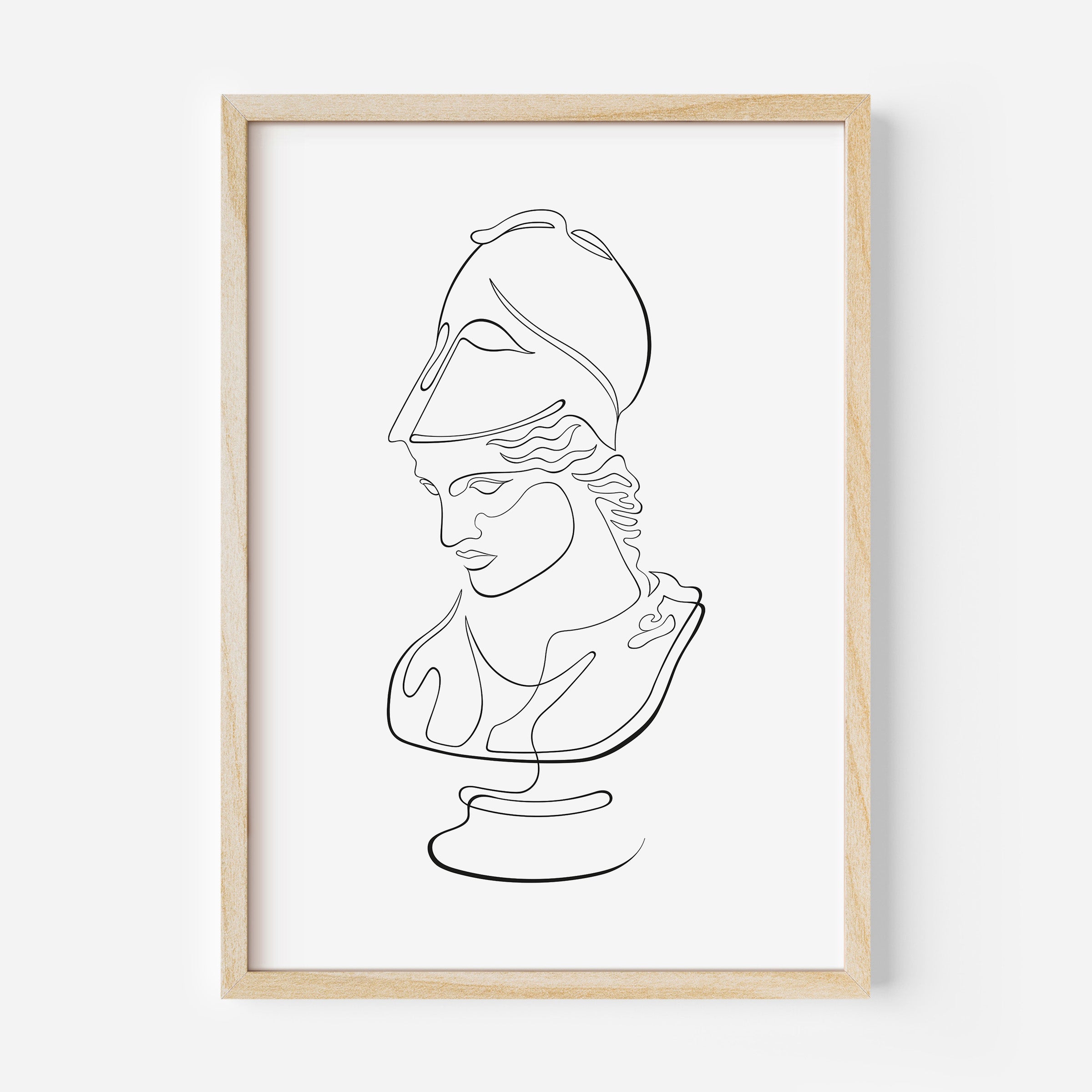 Athena Line Art – Modern Mythos Art