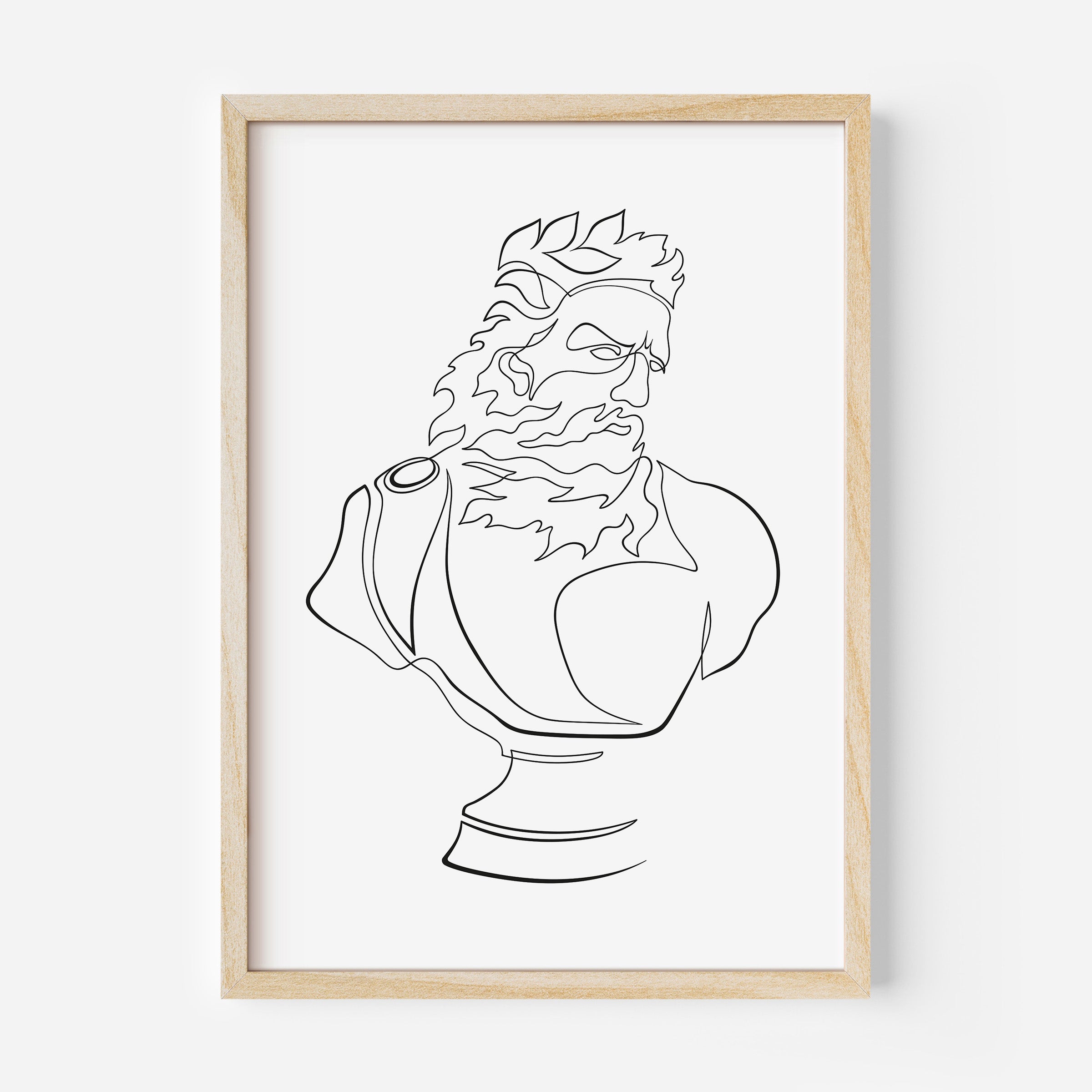 Zeus Line Art – Modern Mythos Art