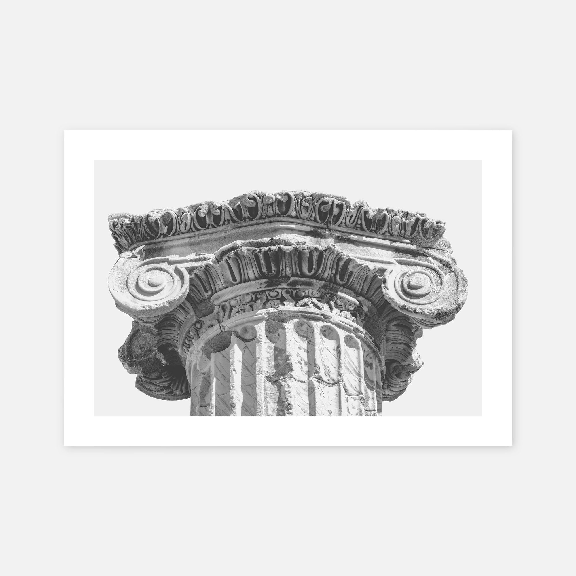 Ionic Column Capital | Black & White Fine Art Print – Modern Mythos Art