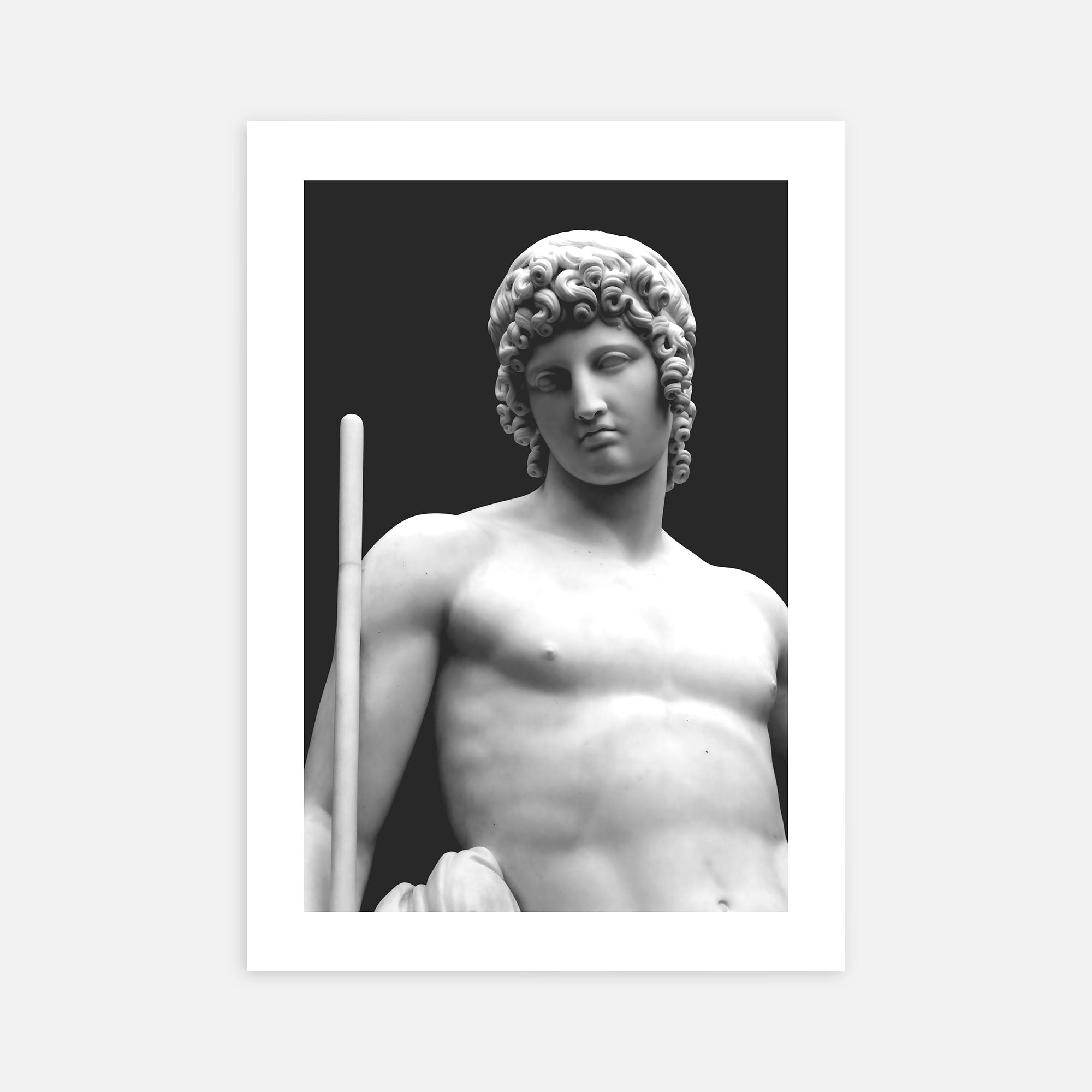 Adonis Statue | Black & White Fine Art Print – Modern Mythos Art