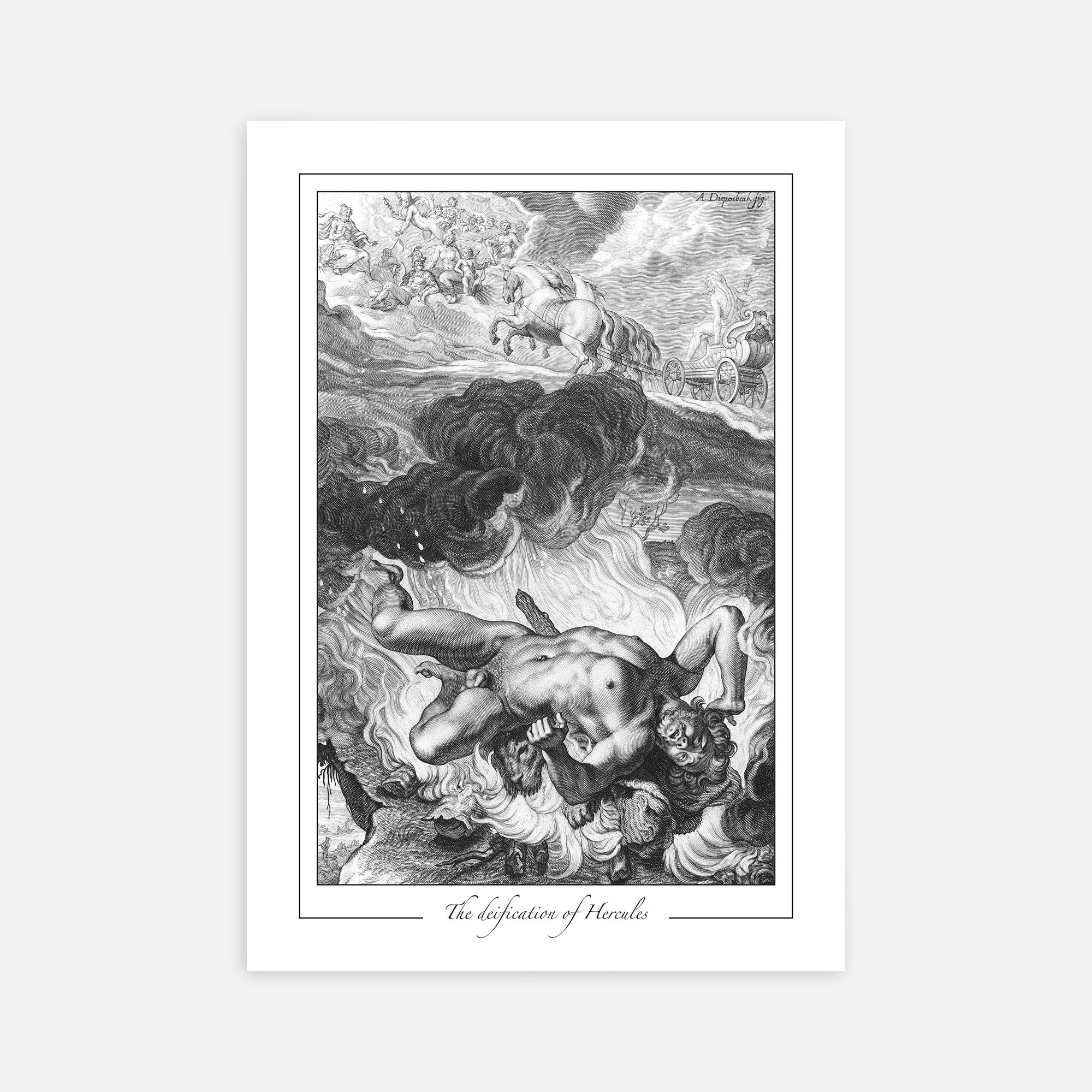 Deification of Hercules Engraving | Fine Art Giclée Print – Modern ...
