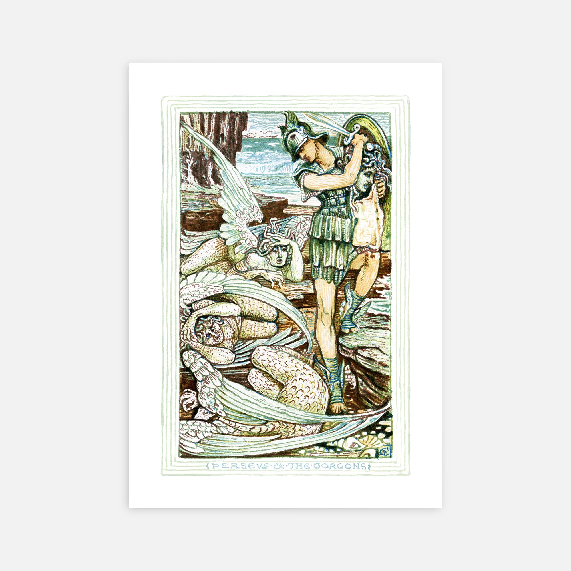 Perseus: Gorgons Lair - Walter Crane – Modern Mythos Art